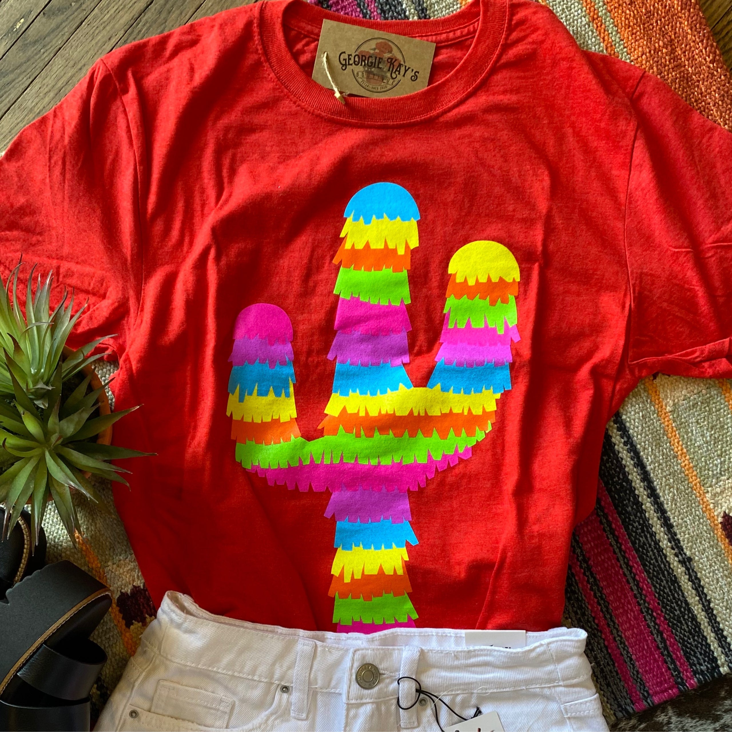 Oliver & Otis Piñata Cactus Tee | Georgie Kay's Boutique